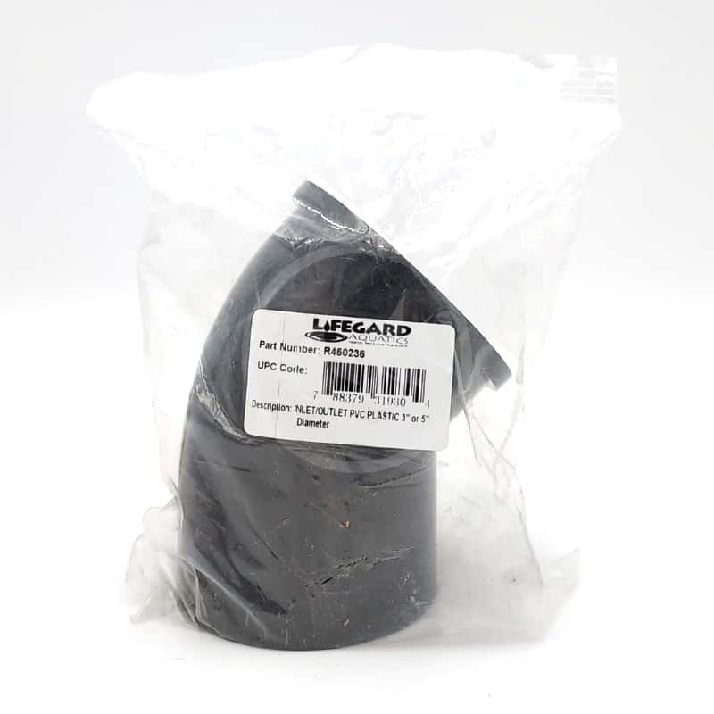 LIFEGARD INLET / OUTLET PVC 45 ELBOW FOR ALL PRO MAX UV 3" OR 5 ...